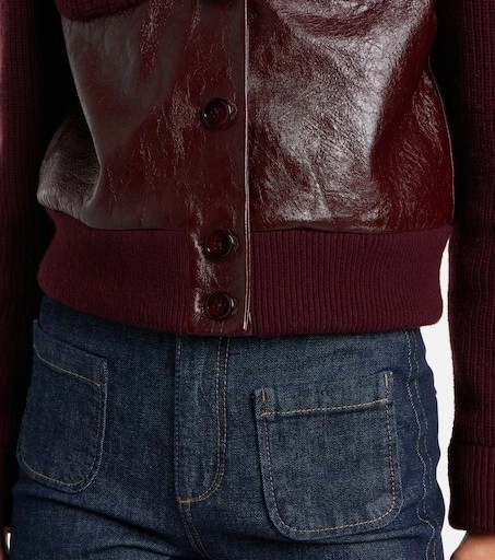 Dorothee Schumacher It's A Match Cropped Leather Jacket