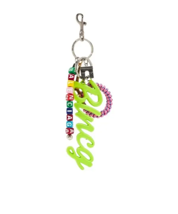 Balenciaga Charm/keychain Blncg In Multicolored - Green