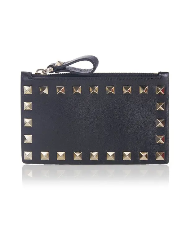 Valentino Garavani Roskstud Zip-up Coin Purse
