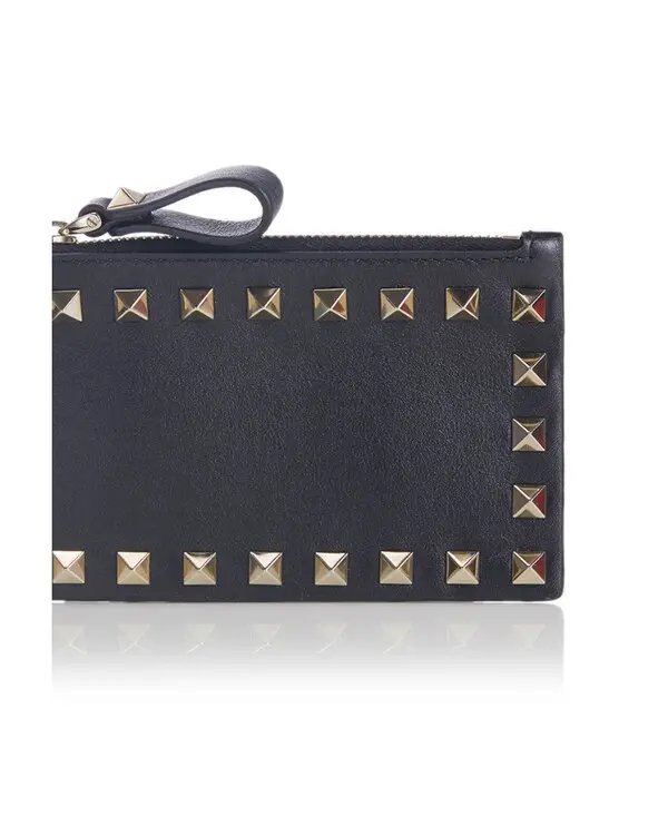 Valentino Garavani Roskstud Zip-up Coin Purse