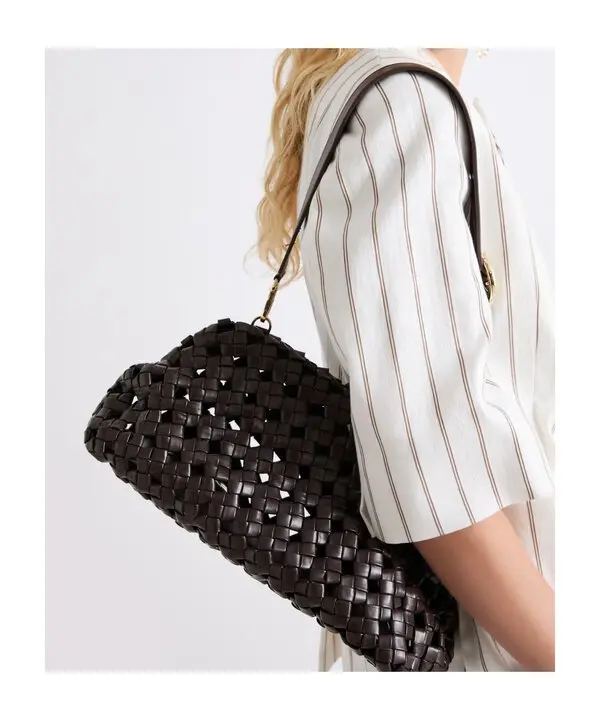 Marella Woven Leather Clutch Bag