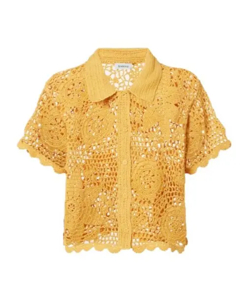 Simkhai Macks Floral Crochet Cotton Shirt