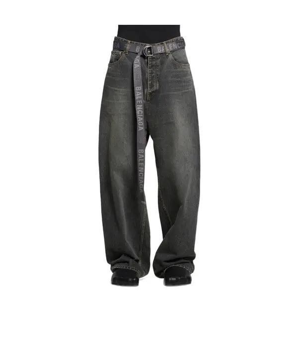 Balenciaga D Ring Belt - Gray