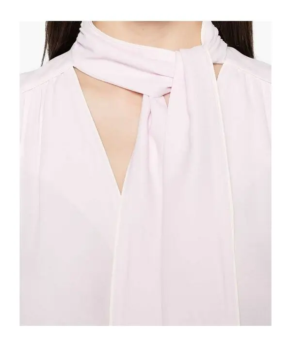 Elisabetta Franchi Tie Neck Georgette Blouse - White