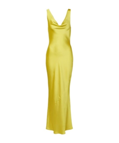 Norma Kamali Maria Satin Gown - Yellow