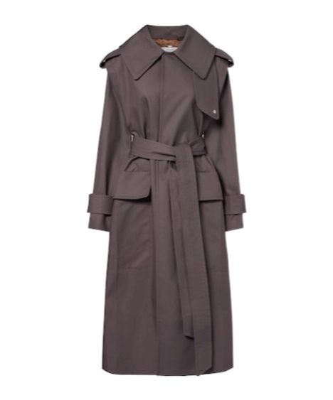 Victoria Beckham Philippa Cotton Trench Coat - Black