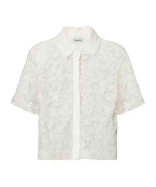 Simkhai Cotton Lace Shirt - White