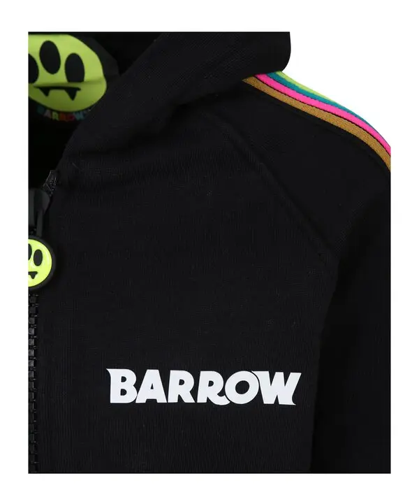 BARROW Stripe-detailed Zip-up Hoodie