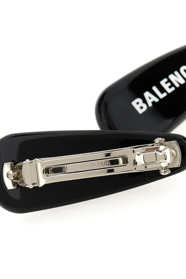 Balenciaga Logo Detailed Hair Clips