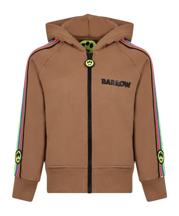 BARROW Logo-print Zip-up Hoodie