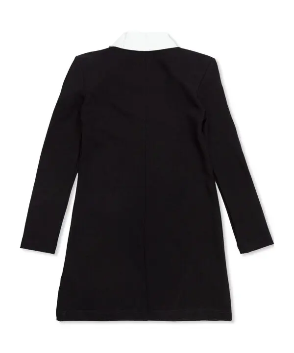 Balmain Long-sleeved Dress With Lapels And Logo Detail