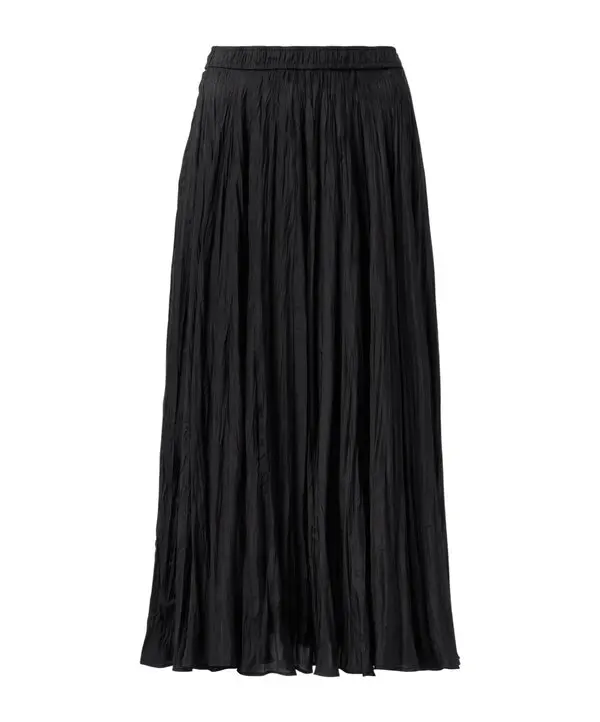 JOSEPH Sully Pleated Midi Skirt - Black