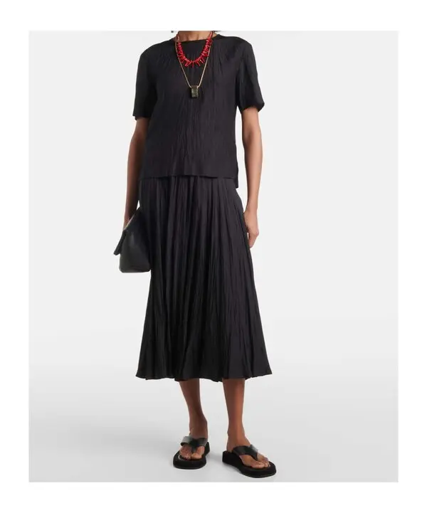 JOSEPH Sully Pleated Midi Skirt