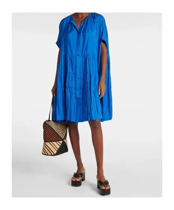 JOSEPH Emile Pleated Midi Dress