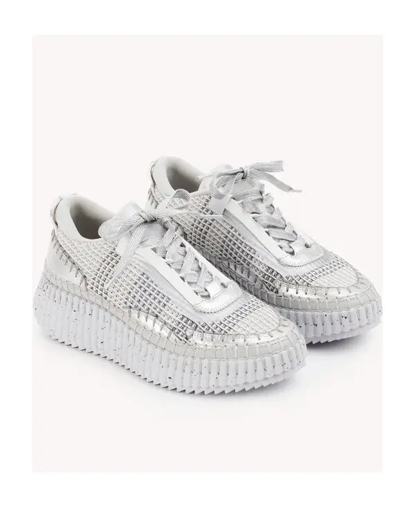 Chloé Nama Lower-impact Mesh Sneakers - White