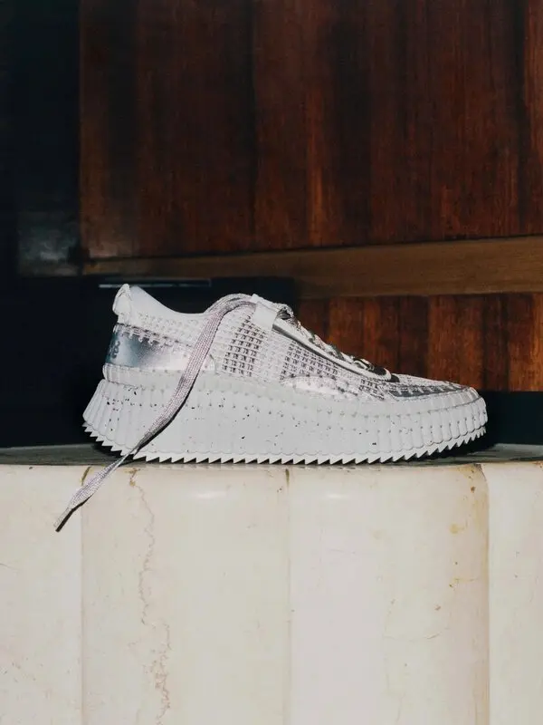 Chloé Nama Lower-impact Mesh Sneakers - White