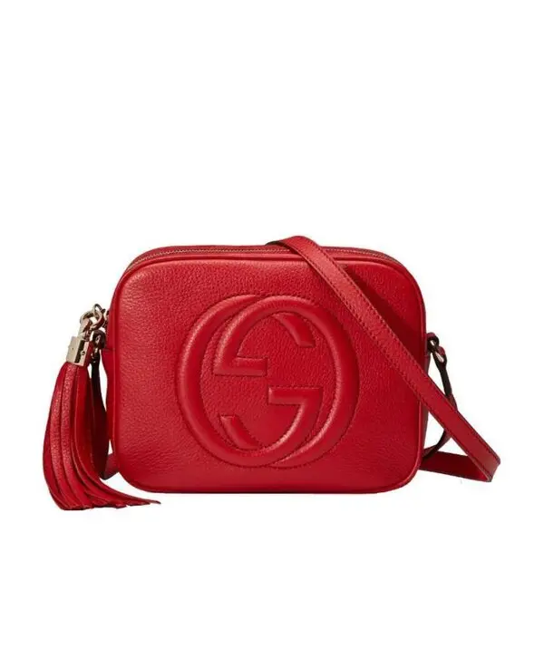Gucci Soho Disco Small Leather Shoulder Bag - Red