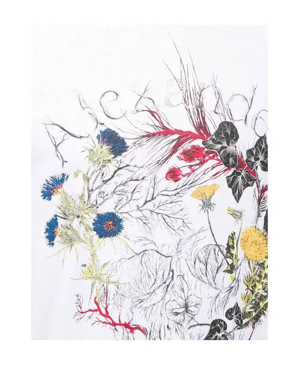Alexander McQueen Botanical Logo Print T-shirt