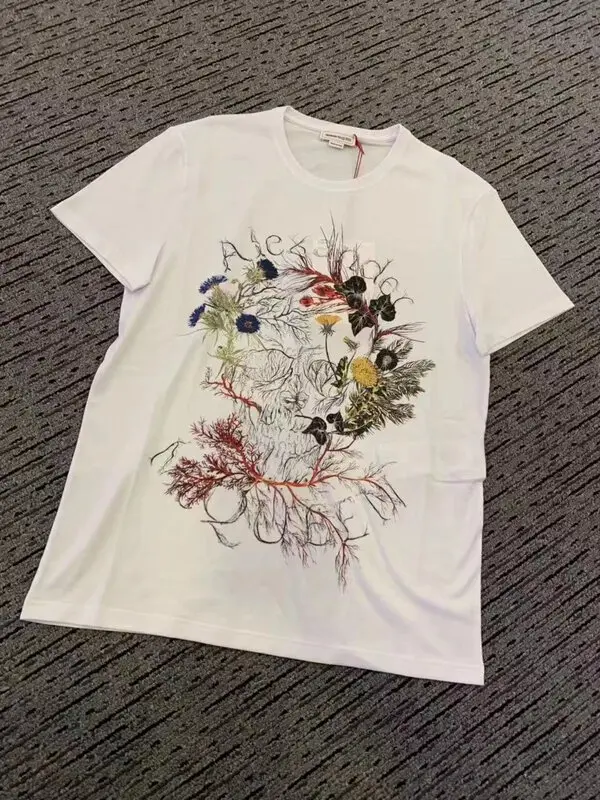 Alexander McQueen Botanical Logo Print T-shirt