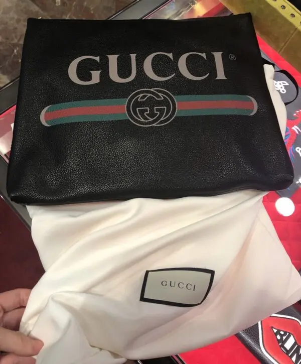 Gucci Print Logo Handbag