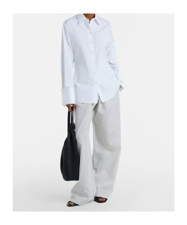 RÓHE Striped Silk And Cotton Wide-leg Pants