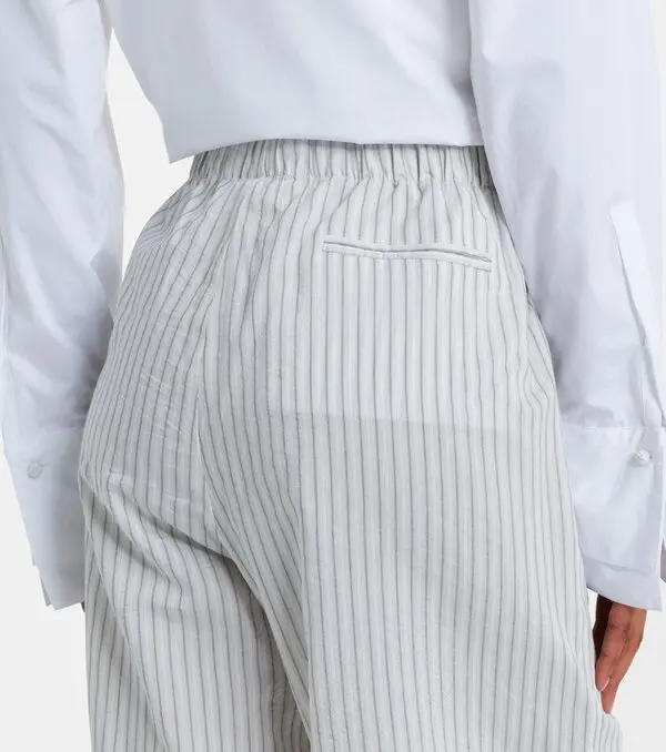 RÓHE Striped Silk And Cotton Wide-leg Pants