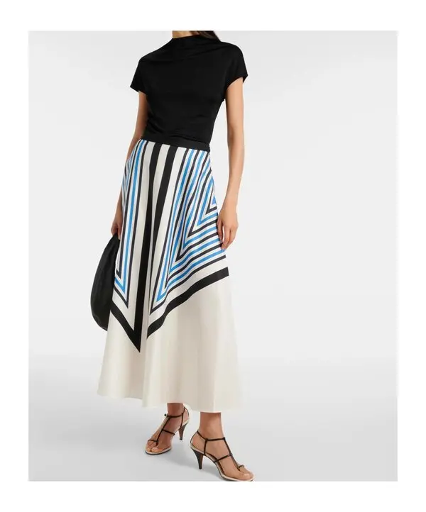 JOSEPH Cretto Pleated Detail Skirt