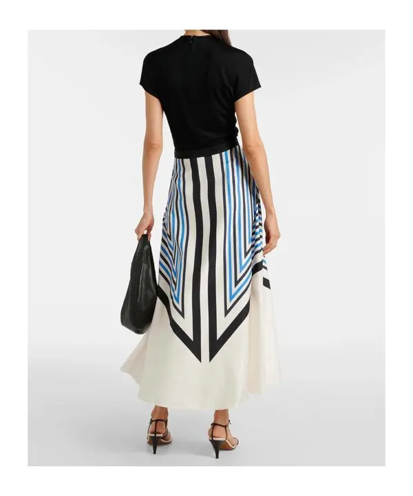 JOSEPH Cretto Pleated Detail Skirt