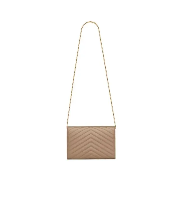 Saint Laurent Cassandre Matelassé Chain Wallet