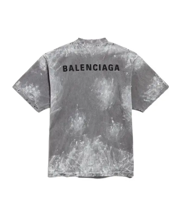 Balenciaga Paint Detailed Crewneck T-shirt
