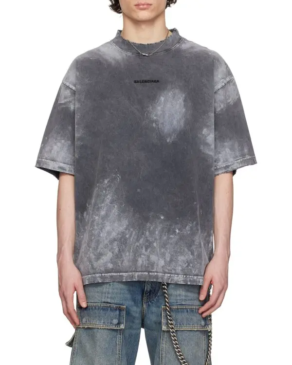 Balenciaga Paint Detailed Crewneck T-shirt