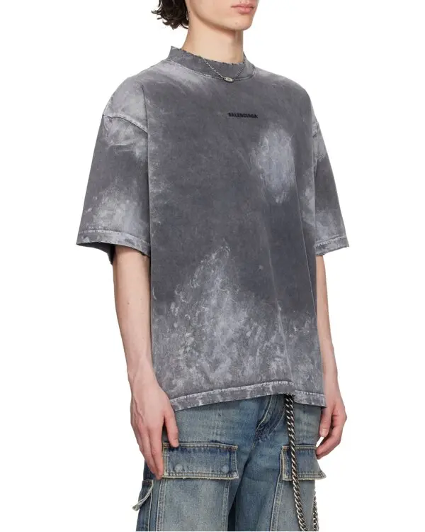 Balenciaga Paint Detailed Crewneck T-shirt
