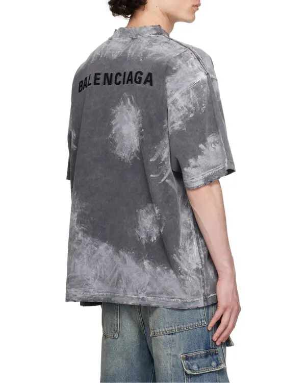 Balenciaga Paint Detailed Crewneck T-shirt