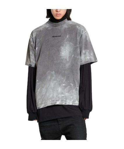 Balenciaga Paint Detailed Crewneck T-shirt