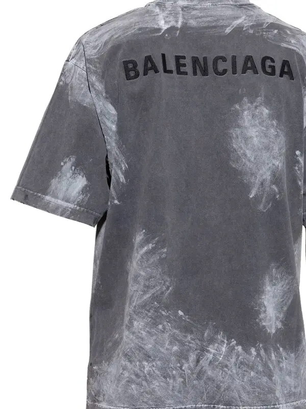 Balenciaga Paint Detailed Crewneck T-shirt