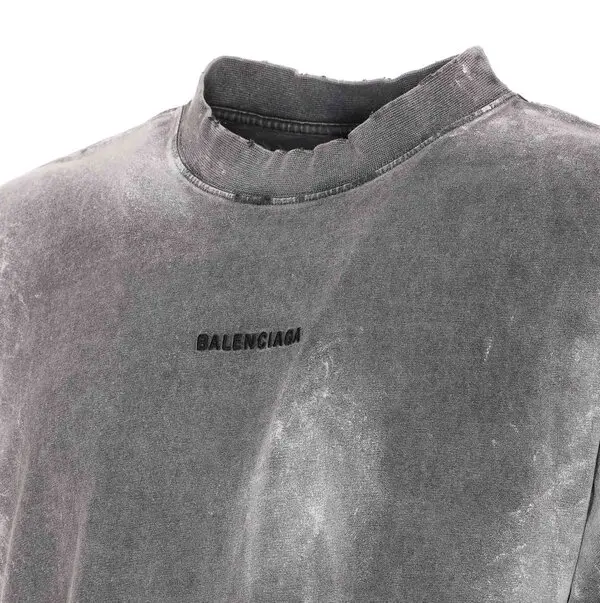 Balenciaga Paint Detailed Crewneck T-shirt