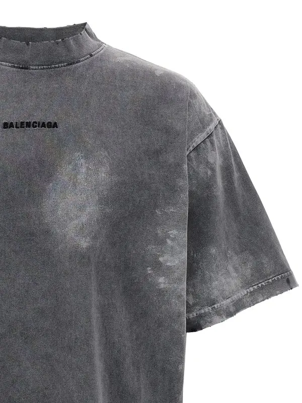 Balenciaga Paint Detailed Crewneck T-shirt