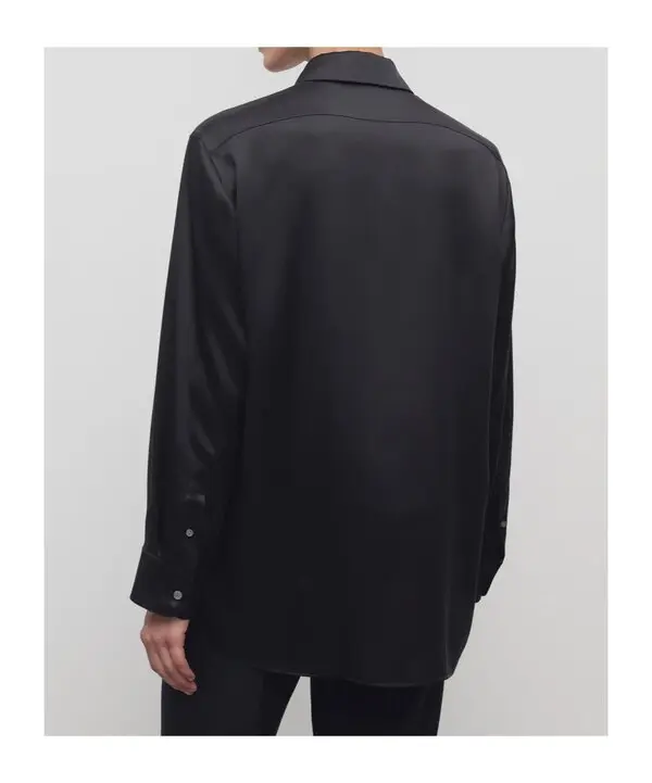 THE ROW Long-sleeve Silk Shirt