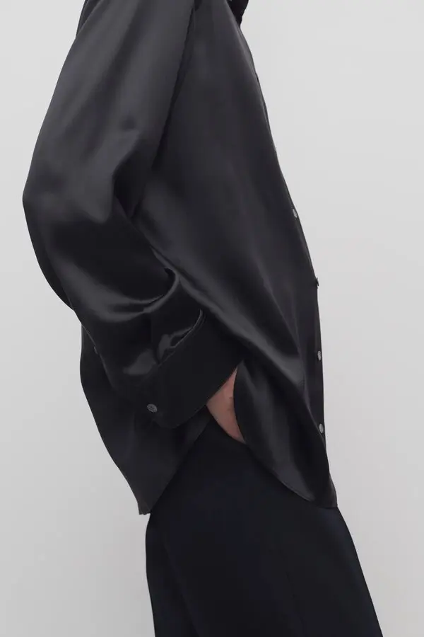 THE ROW Long-sleeve Silk Shirt