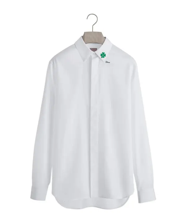 Dior Shirt With Clover Embroidery