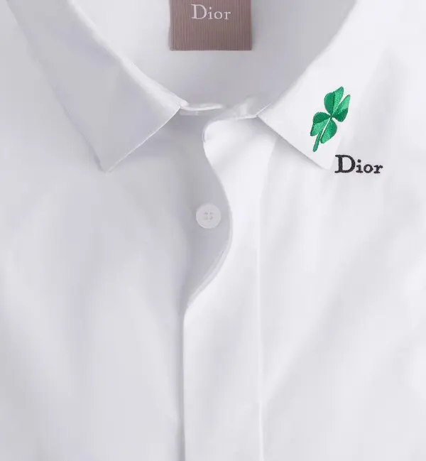 Dior Shirt With Clover Embroidery