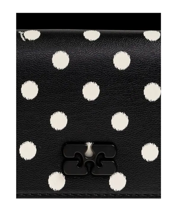 GANNI Bou Card Holder With Flap With Dots