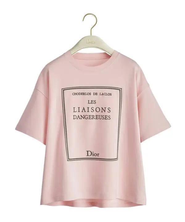 Dior Book Cover Oversized Cropped T-shirt