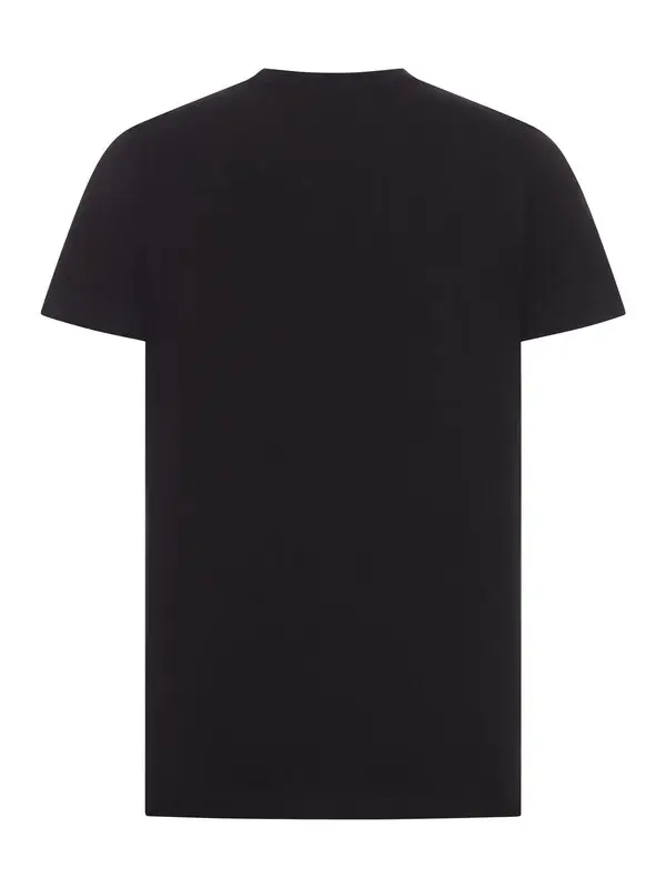Dior T-shirt With Clover Embroidery, Regular Fit - Black