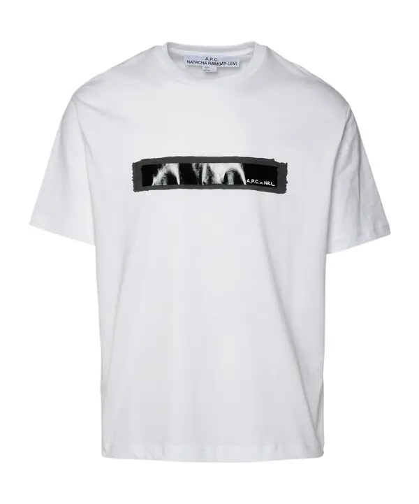 A.p.c. Logo Printed Crewneck T-shirt - White