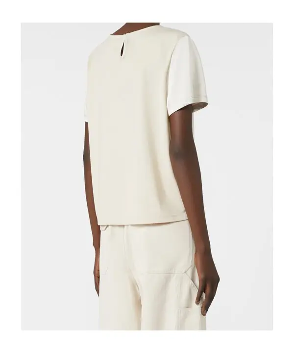 Max Mara Gilbert Satin Crewneck T-shirt - Ivory
