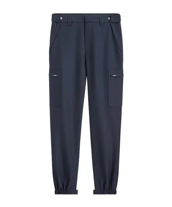 Dior Cargo Pants With Embroidery - Blue