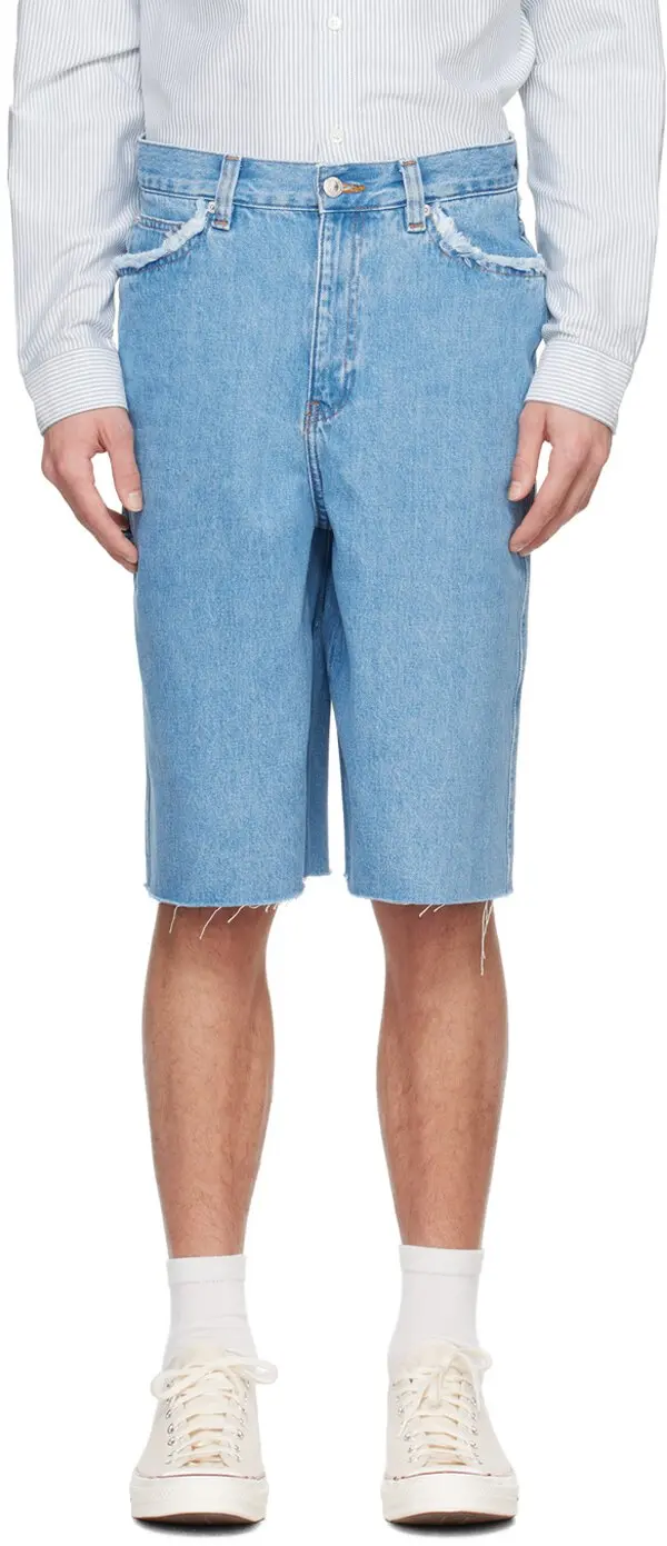 A.p.c. Oakland Bermuda Denim Shorts - Blue