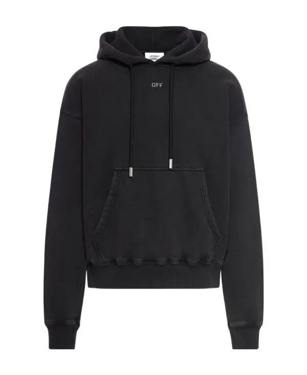 Off-White Stamp Mary Drawstring Hoodie - Black