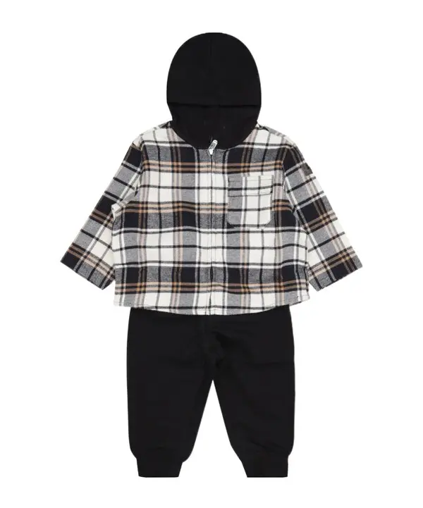 IL GUFO Plaid Sweater And Pants - Black